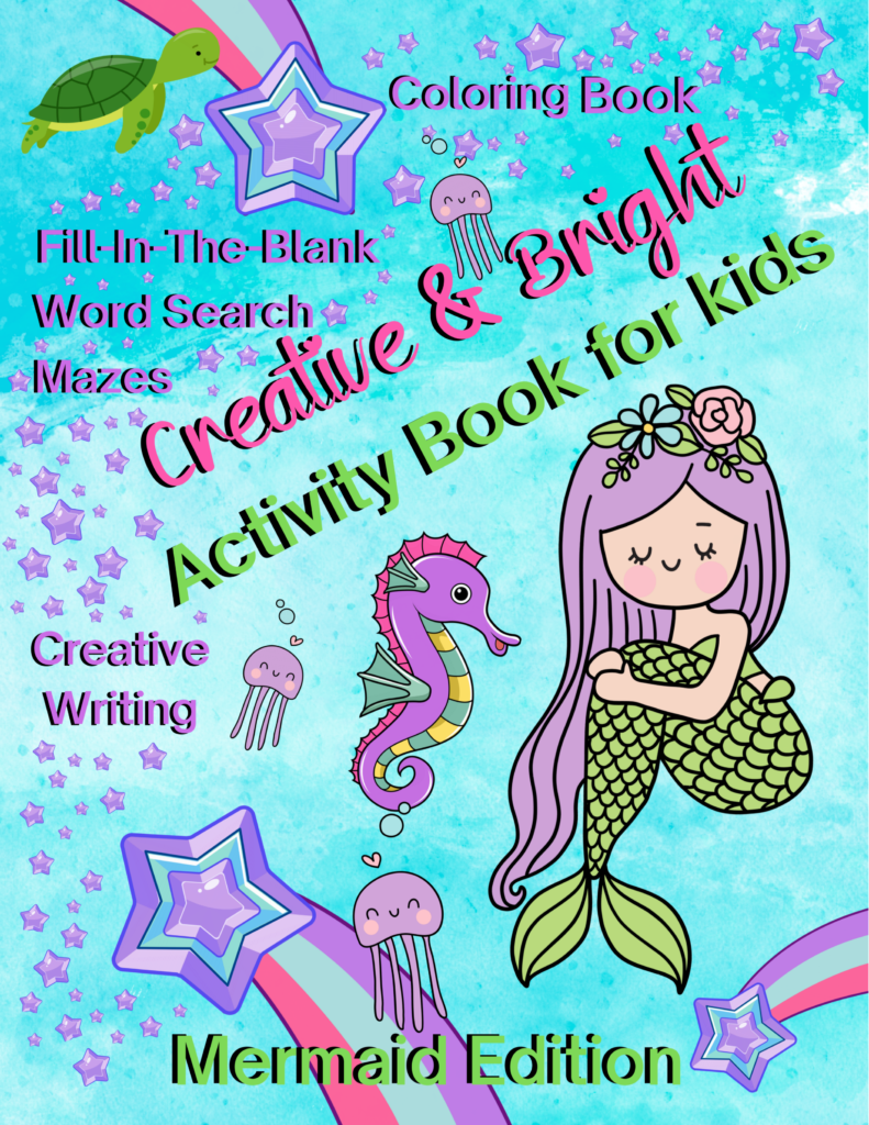 Mermaid coloring book - Happy4Books